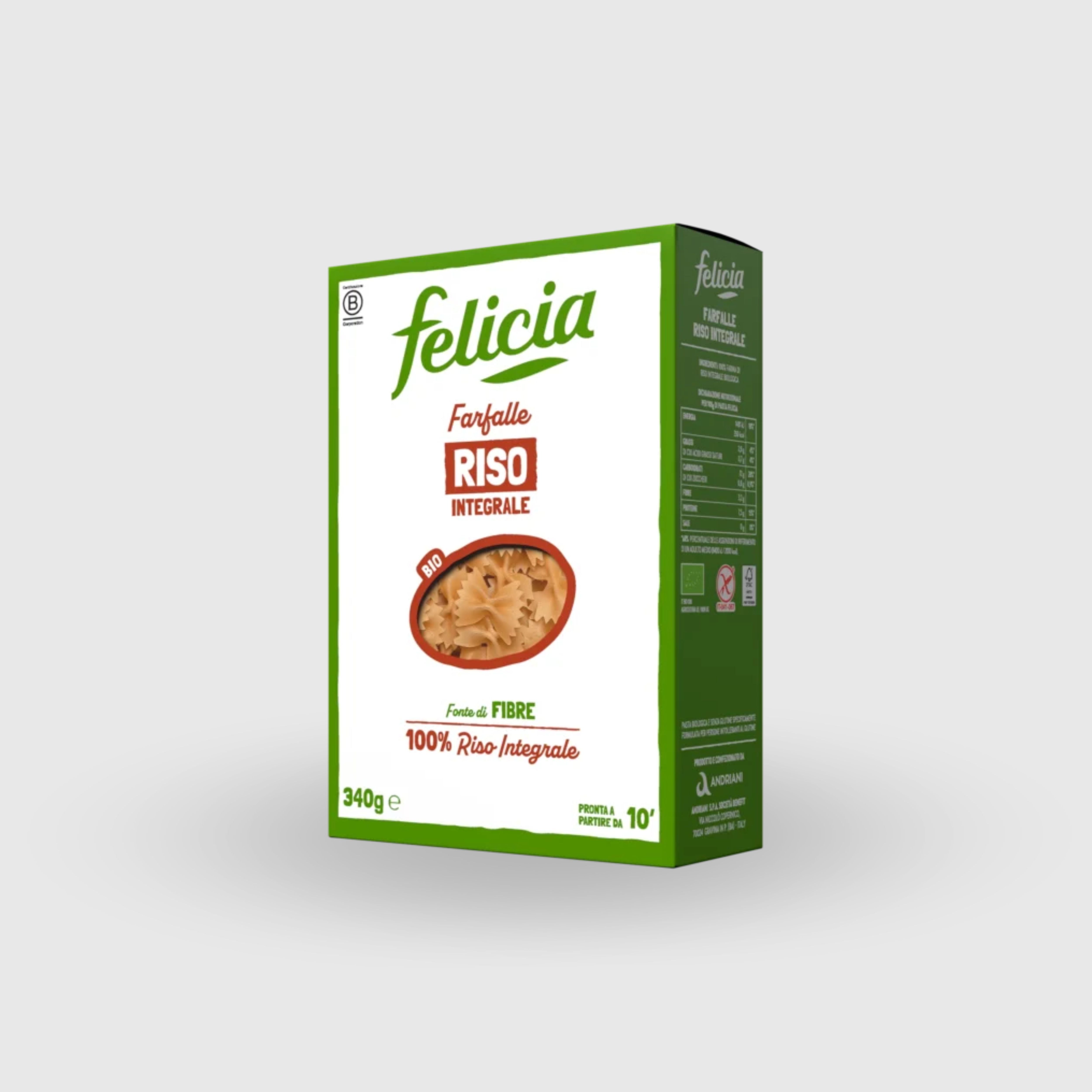 Felicia Gluten-Free Brown Rice Farfalle 340g – Glusen